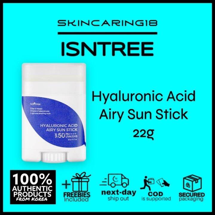 ISNTREE Hyaluronic Acid Airy Sun Stick 22g by SkinCaring18 (Sunscreen ...
