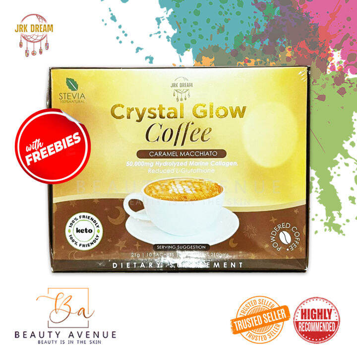 CRYSTAL GLOW COFFEE in CARAMEL MACCHIATO (with freebies) | Lazada PH
