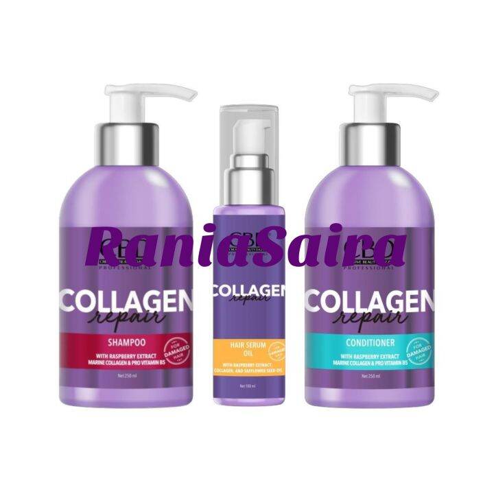 CBD Collagen Booster PAKET Shampoo 250ml & Serum 100ml & Conditioner ...