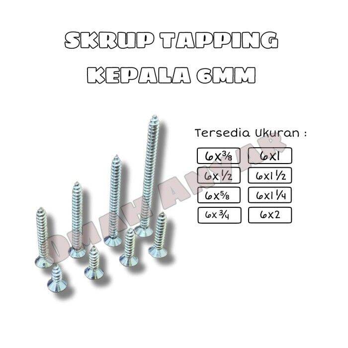 Skrup Sekrup Tapping Baut Mur Screw JF Kayu Mebel Olimpik 1 bungkus isi ...