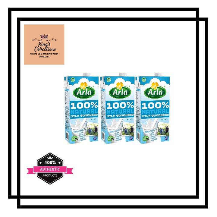 Arla Low Fat Milk 100% Natural - 3x1L | Lazada PH