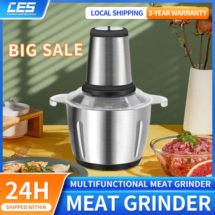 CES Meat grinder 2L capacity Kitchen mincer Stainless steel blade ...