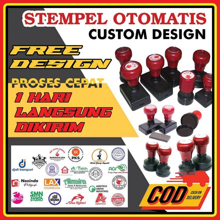 Stempel Perusahaan, logo, nama tandatangan, lunas stample flash stemple ...