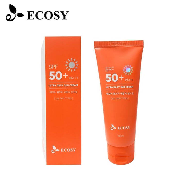KEM CHỐNG NẮNG DƯỠNG ẨM NÂNG TONE DA ULTRA DAILY SUN CREAM ECOSY 100ML | Lazada.vn