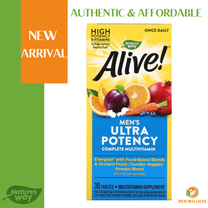 Nature's Way, Alive! Men's Ultra Potency Complete Multivitamin, 30 ...