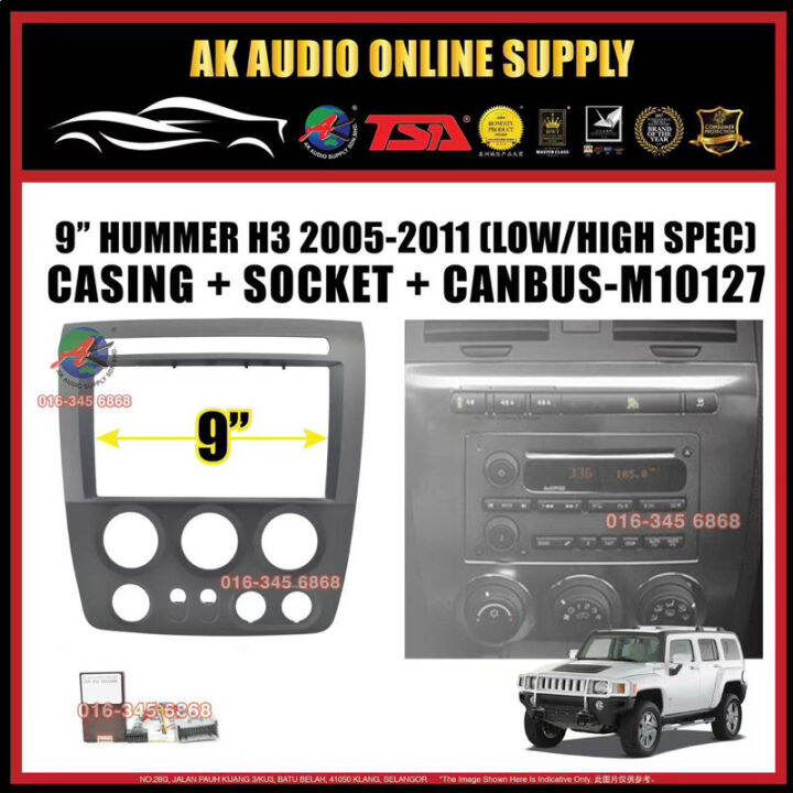 Hummer H3 2005 - 2011 ( Low / High Spec ) Android player 9" inch Casing ...