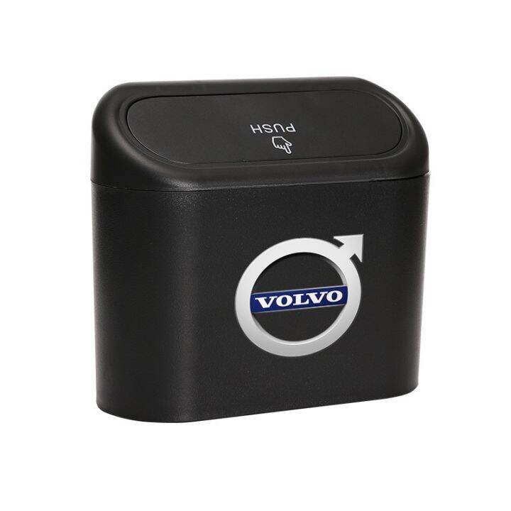 Volvo Car Trash Can Hanging Flip Lid Dustbin Pressing Type Storage Box ...