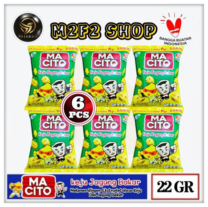 Snack MACITO Rasa Keju Jagung Bakar - 22 gr (Kemasan 6 Pcs) | Lazada ...