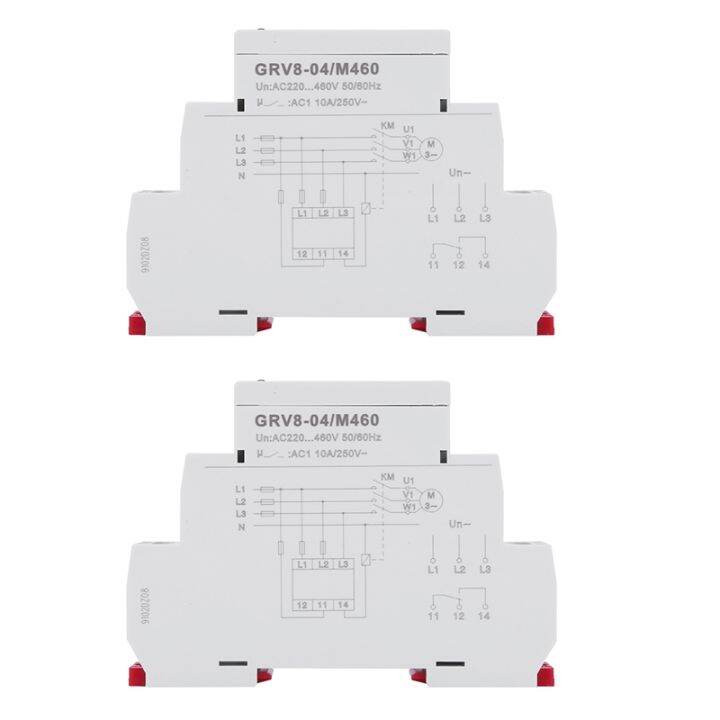 2X GRV8-04 M460 3-Phase Voltage Monitoring Relay Phase Sequence Phase Failure Protection Voltage ...