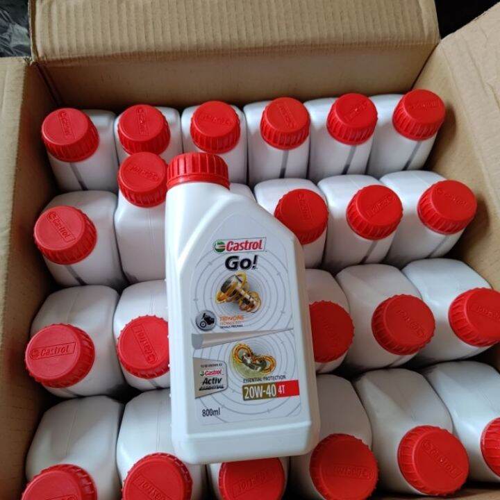 OLI CASTROL GO 4T ACTIV OIL 20W-40 800ML 0.8L PERDUS 1 DUS ISI 24 BOTOL ...