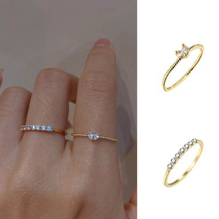 🔥Orfila Lovely Ring Light Luxury Small Exquisite Love Index Finger Ring ...