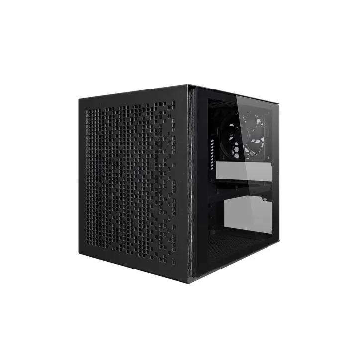 TECWARE QUAD BLACK MINI CUBE Case (1*200mm + 1*120mm Fans included ...
