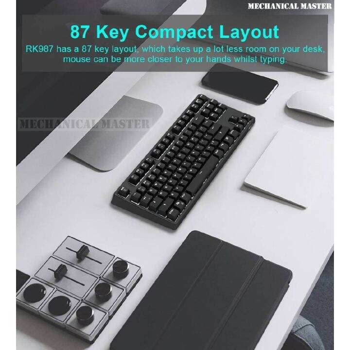 Royal Kludge Rk 987 3 Mode Hot swap Dual Mode Real Bluetooth Mechanical ...