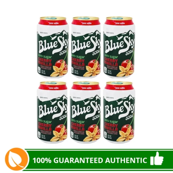(6pc) Blue Sky Zero Sugar Cola Soda 355ml | Lazada PH