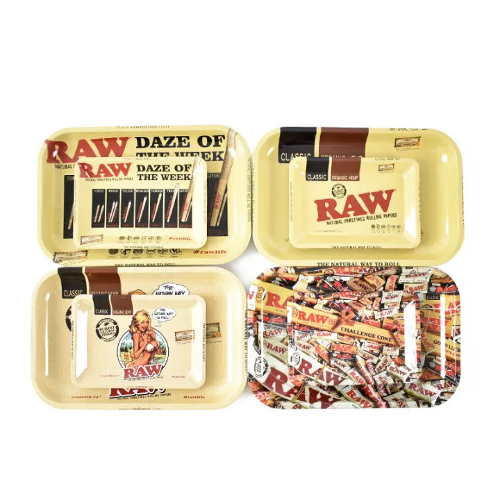420HONEYPUFF RAW Life Pattern 18cm Mini Size Classic Rolling Tray for ...