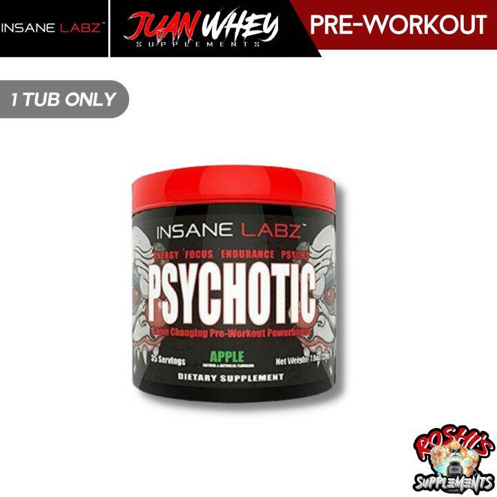 INSANE LABZ PSYCHOTIC PREWORKOUT 60 SERVINGS WITH FREEBIES | Lazada PH