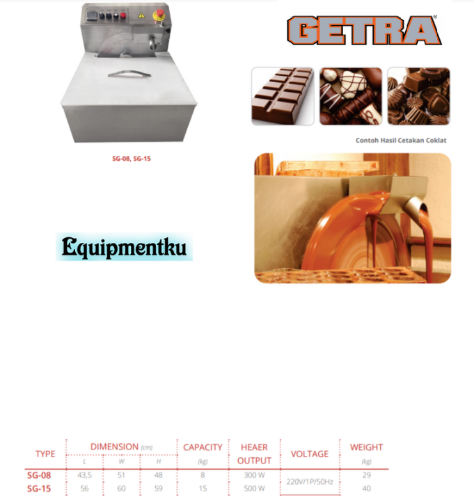 Chocolate Tempering Machine GETRA type SG-15 | Lazada Indonesia