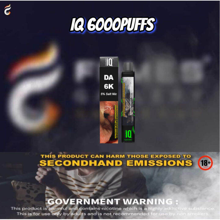 IQ 6k puffs disposable Rechargeable | Lazada PH