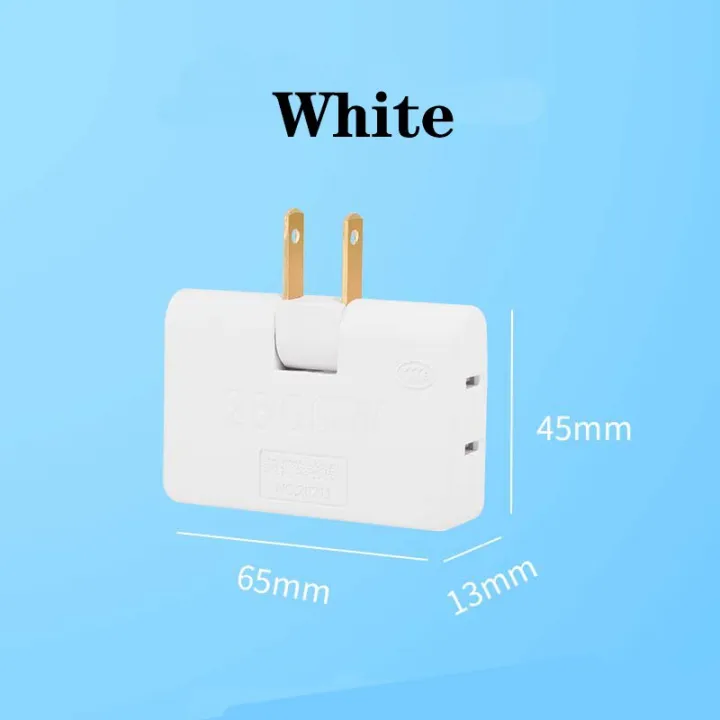 Universal Foldable 3 in 1 Extension Plug Adapter 2500W Rotatable Socket ...