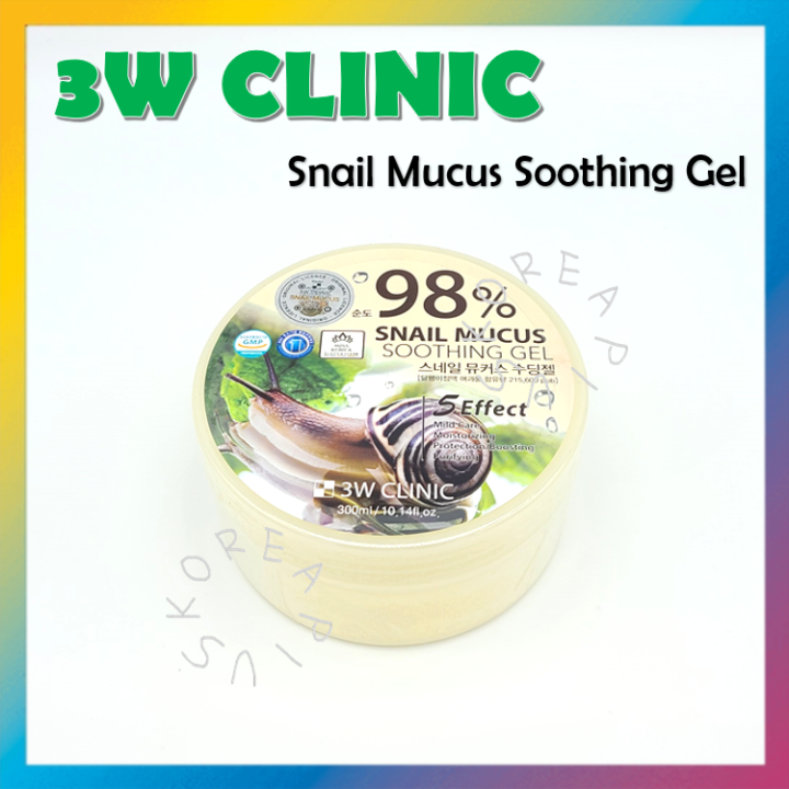[3W CLINIC] Snail Mucus Soothing Gel 300ml | Lazada