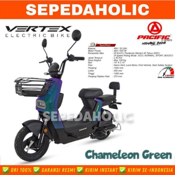 Sepeda Listrik PACIFIC VERTEX NEW (GEN 2) 650 Watt Electric E Bike ...