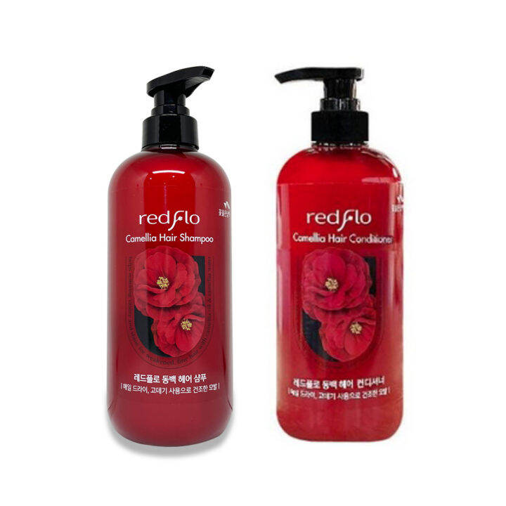 [Flor De Man] RedFlo Camellia Hair Shampoo 700ml / Conditionder 700ml ...