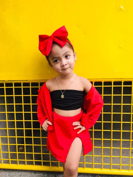 Isabella 3 in 1 blazer skirt and tube for baby girls kids toddler Jeis ...