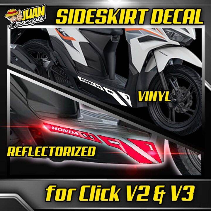 卍☫ Click V2 V3 Sideskirt Reflectorized Vinyl Decals | Lazada PH