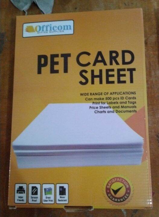 OFFICOM PET AND PVC CARD SHEET WITH FILM A4 | Lazada PH