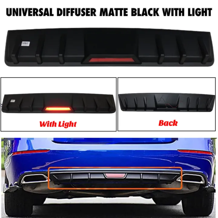 OCPA Universal Rear Bumper Diffuser Lip Spoiler Body Kits ABS Plastic ...