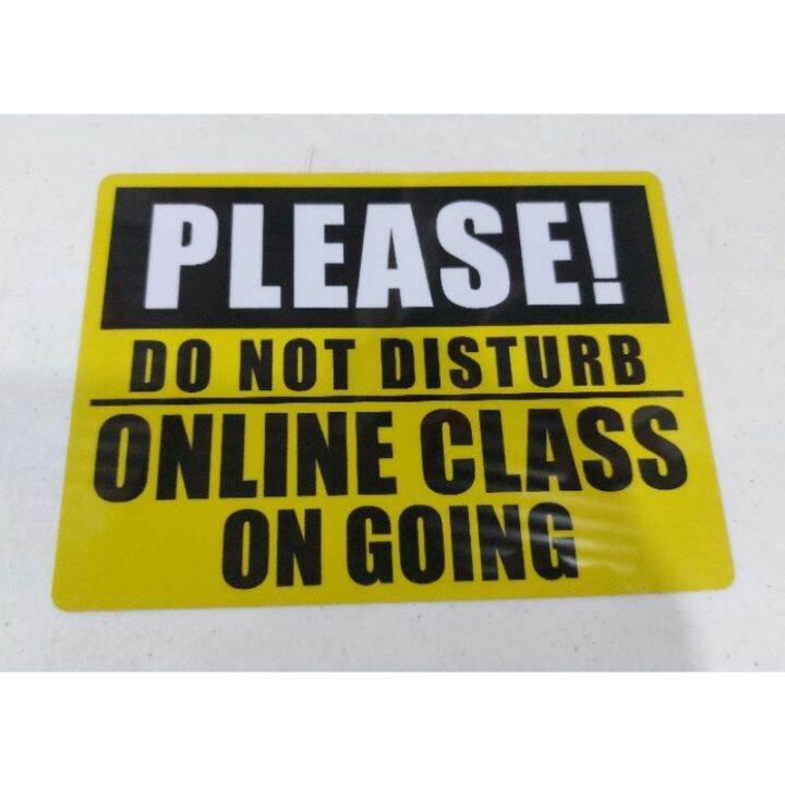 PLEASE DO NOT DISTURB ONLINE CLASS ON GOING PVC SIGN BOARD | Lazada PH