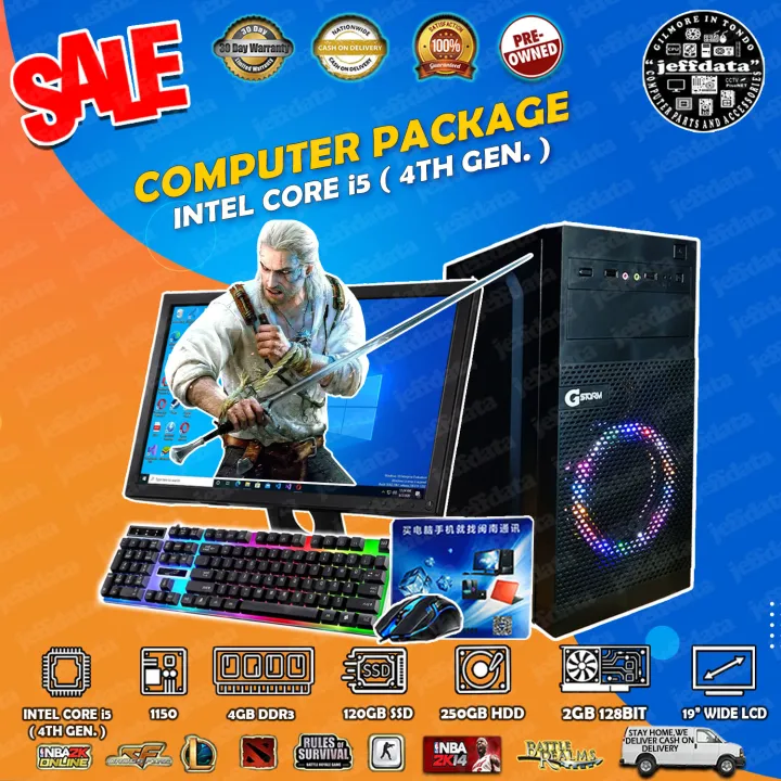 Computer Set Package Intel i5 4th Gen. 4gb ddr3 120gb ssd 250gb hdd 2gb ...