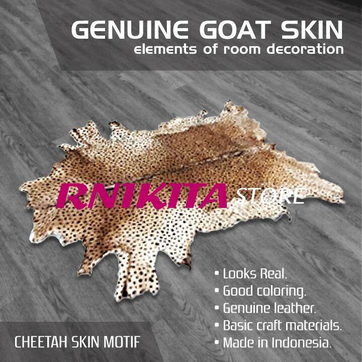 GENUINE GOAT SKIN WITH CHEETAH MOTIF - Kulit Kambing Asli Motif Cheetah ...