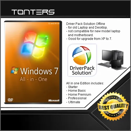 Windows.7.DVD.Bootable.Disc+Driver.Pack.Solution.for.Old.Laptop/Desktop ...
