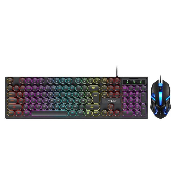 【COD】 NEW!!Punk Keyboard USB Wired Gaming and Mouse Set with Lights ...