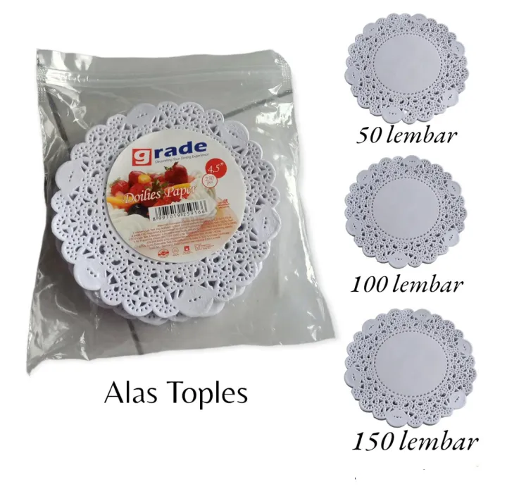 Kertas Renda alas Toples Kue Kering Diameter 4,5 cm | Lazada Indonesia