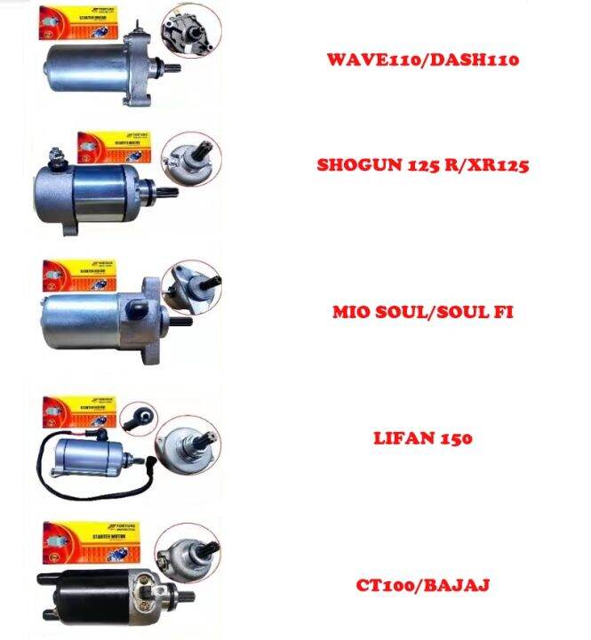 STARTER MOTOR FOR TMX155, XRM125/WAVE 125/, WAVE110, SHOGUN 125 R, MIO ...