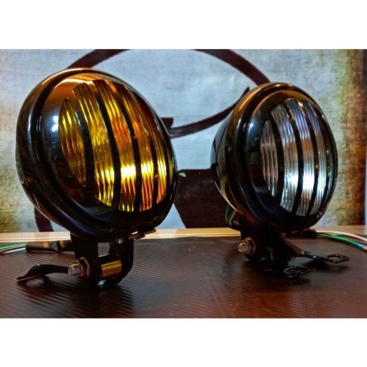 5 inch classic vintage cafe racer bobber headlight with lRetro Fence ...