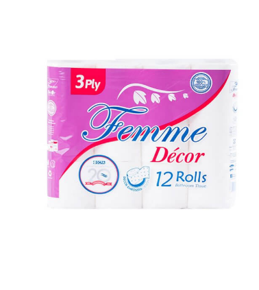 Femme Decor Bathroom Tissue 12 Rolls 3-PLY | Lazada PH