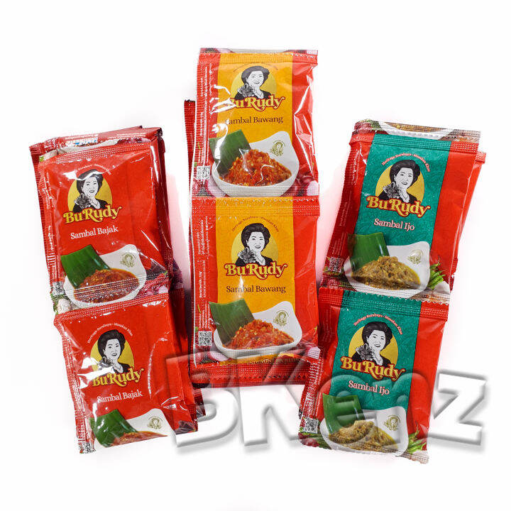 Bu Rudy Sambal Bawang Terasi Ijo Sachet Isi 10 Oleh Oleh Khas Bu Rudi ...