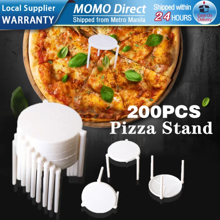 200 pcs Pizza Stand Pizza Saver Stand Tripod White Plastic Protection ...