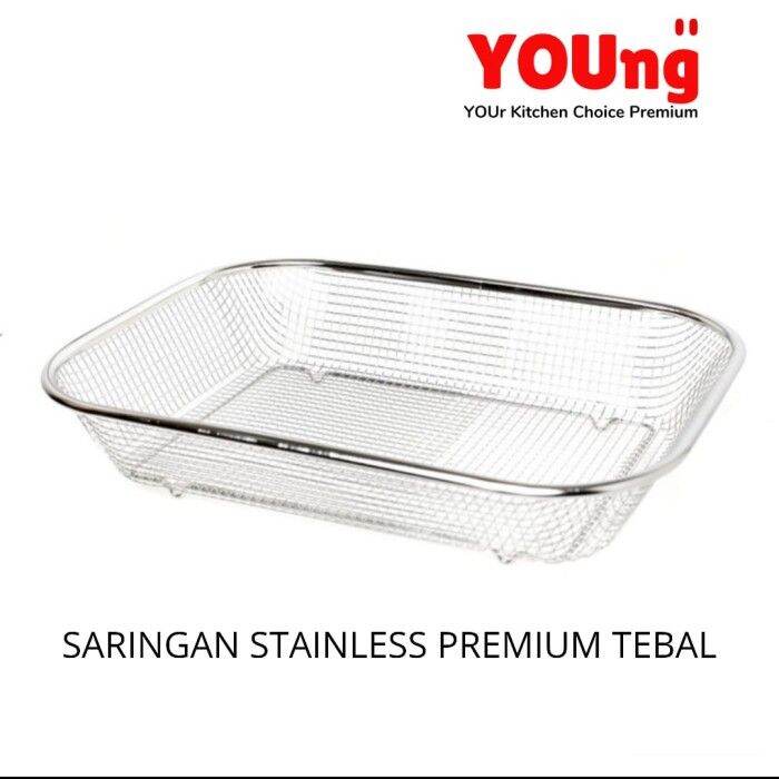 Saringan Persegi Stainless Tebal Premium 38cmx28cm | Lazada Indonesia