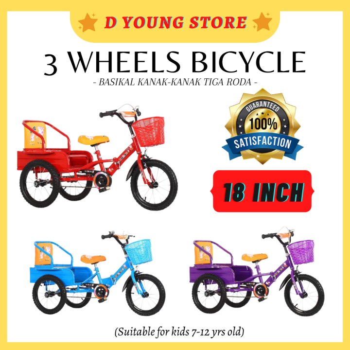 D Young Basikal Tiga Roda Kanak-kanak, Kids Tricycles, Toy outdoor kids ...
