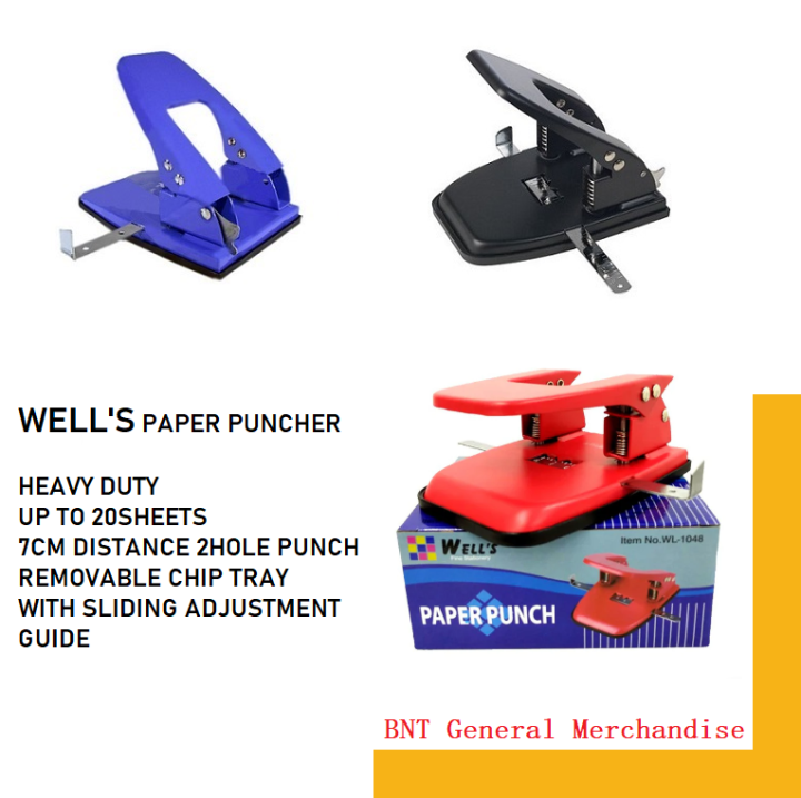 Paper Puncher 2 Hole Heavy Duty Big Size Paper Fastener Two Hole