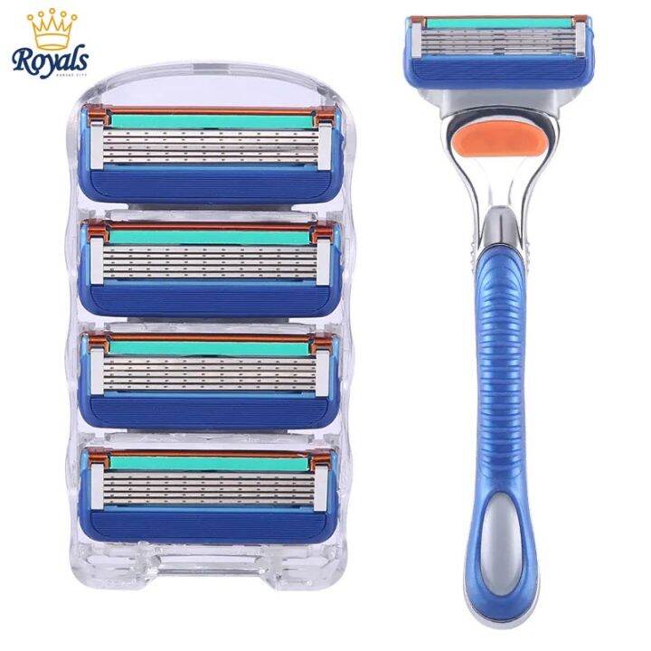 4/8pcs Shaving Razor Blades 5 Layers For Mach3 Straight Razor Fit Turbo ...