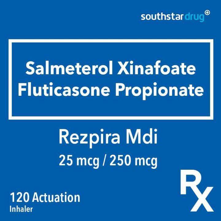 Rx: Rezpira 25mcg / 250mcg 120 Actuation Metered Dose Inhaler | Lazada PH