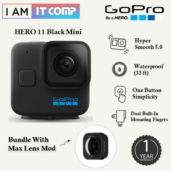GOPRO HERO 11 Black Mini Action Camera Hyper Smooth 5.0 / Waterproof / One Button Simplicity ...
