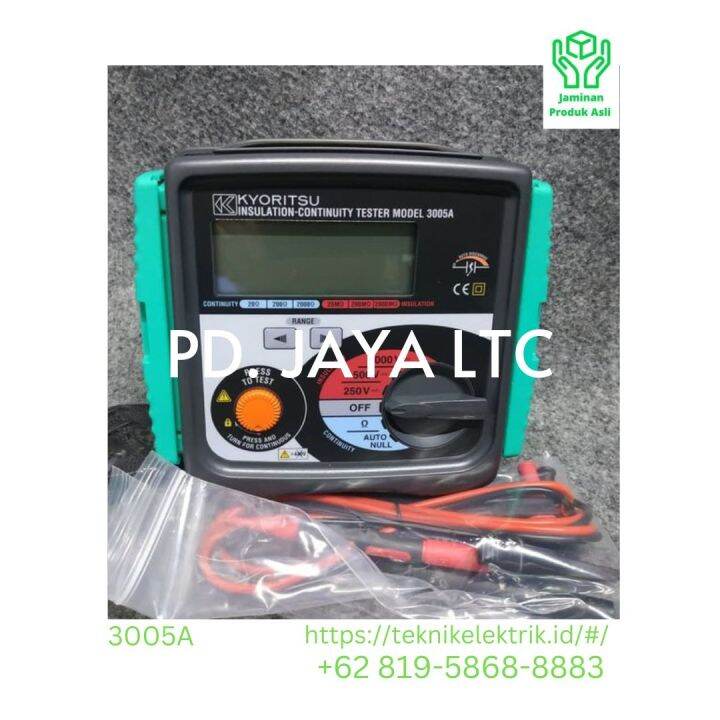 Kyoritsu Megger Test Electric 1000A - Insulation Tester 3005A | Lazada ...