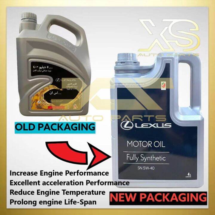Lexus 5W40 API-SN Fully Synthetic Engine Oil 4L Toyota Motor Oil ~ | Lazada