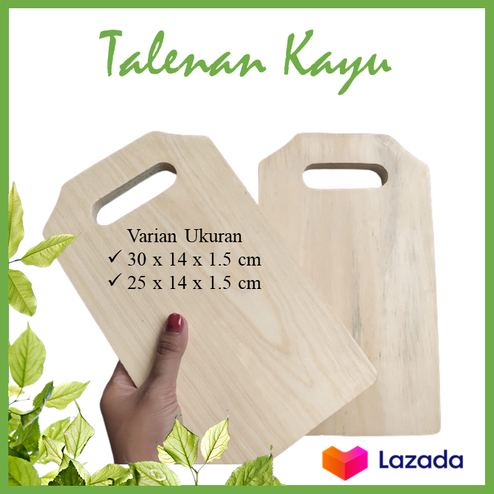 Talenan kayu Persegi ukuran sedang/Tatakan papan kayu alat pengiris ...